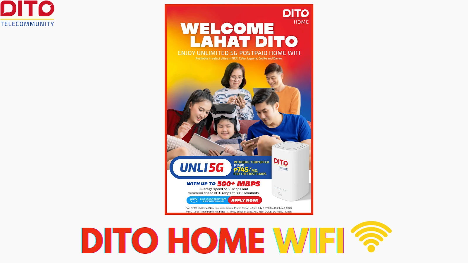 DITO Home WiFi | Prepaid and Postpaid Plans